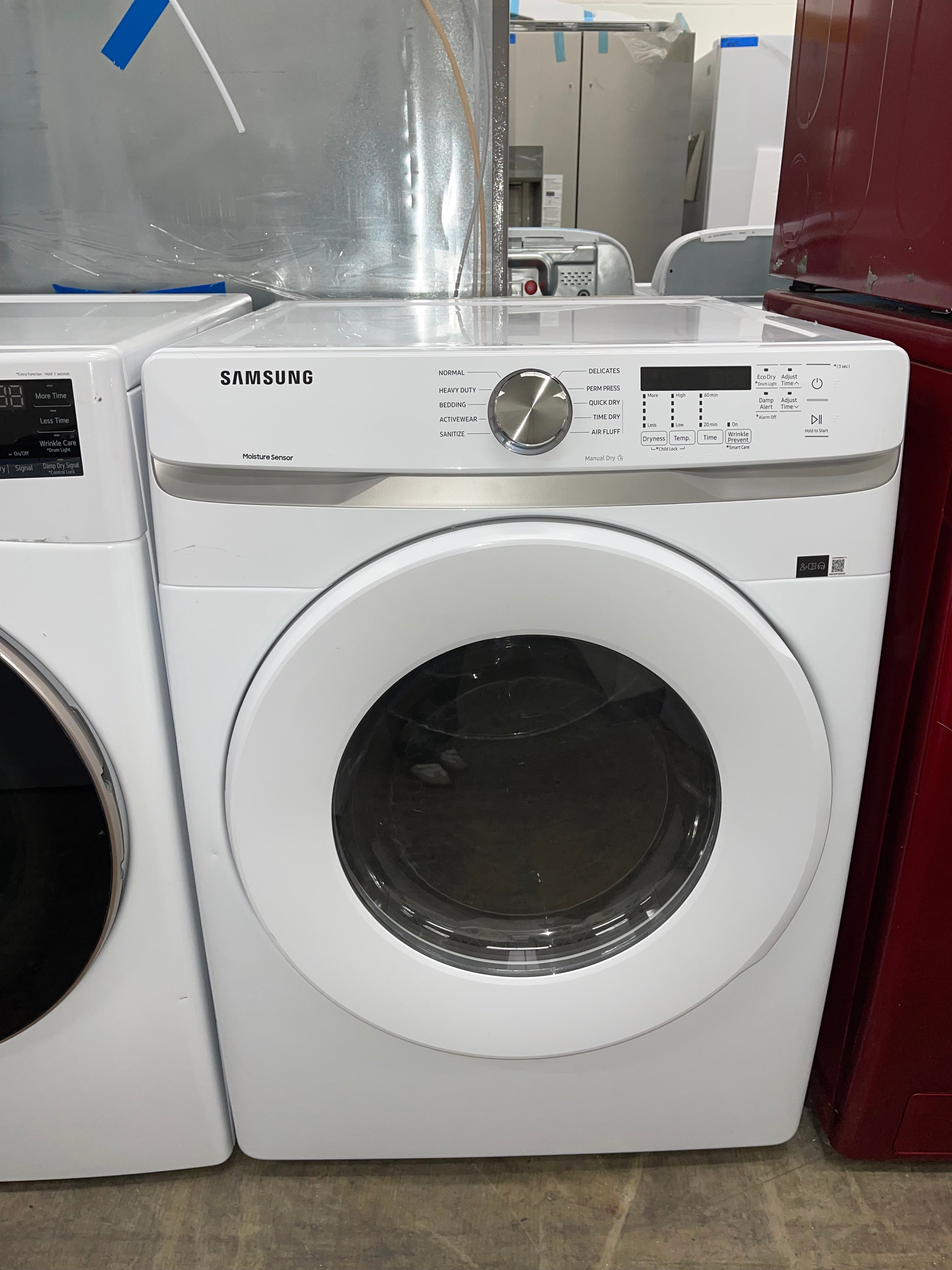 Samsung DVE45T6000W 27 Inch Electric Dryer with 7.5 Cu. Ft. Capacity ...